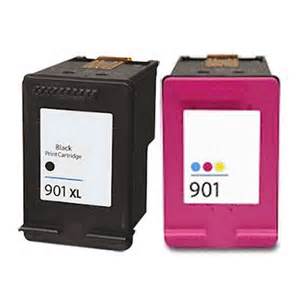 HP 901XL 2-Pack Remanufactured Black, Color Ink Combo