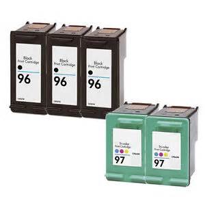 HP 96, 97 5-Pack Combo Remanufactured Ink, 3 Black, 2 Color